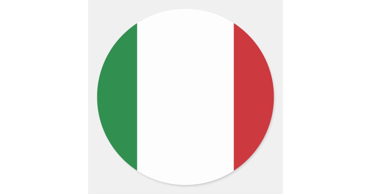 Italian flag classic round sticker | Zazzle