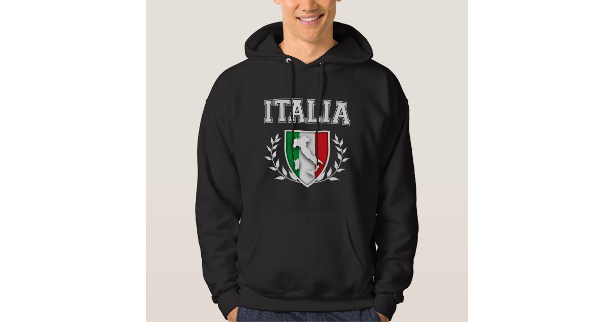 Italian Flag Crest Hoodie | Zazzle