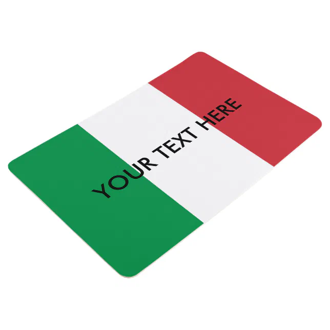 Italian flag custom floor mat | Personalized rug | Zazzle