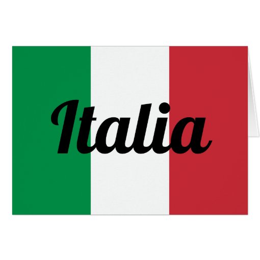 Italian flag custom greeting card | Zazzle
