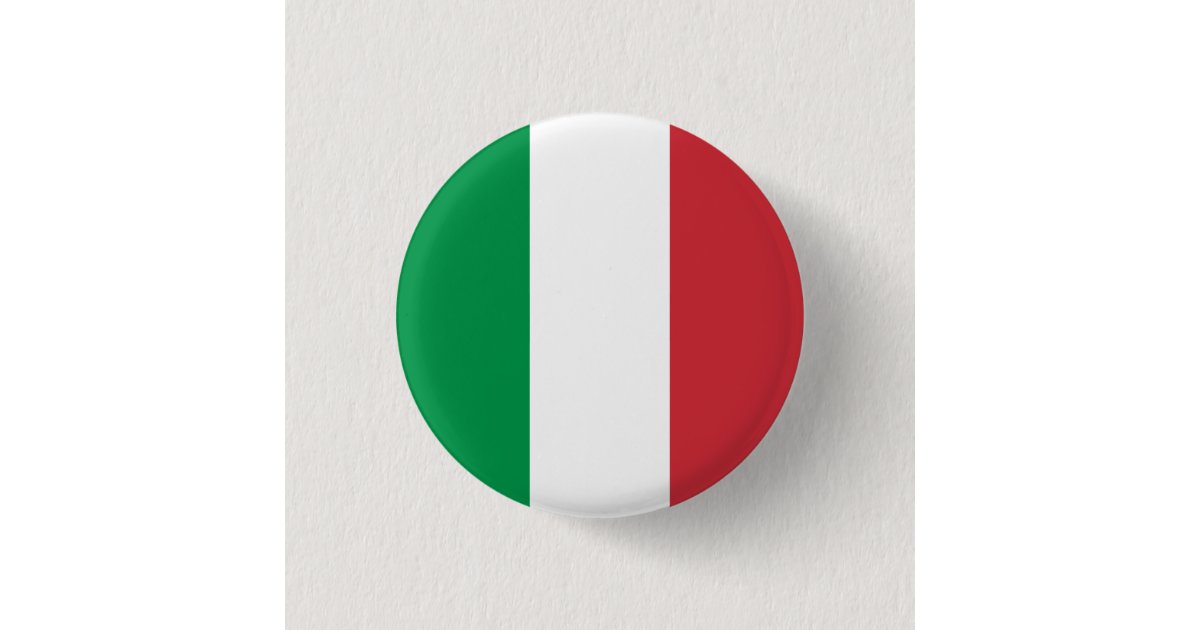Italian Flag, Flag of Italy Button | Zazzle