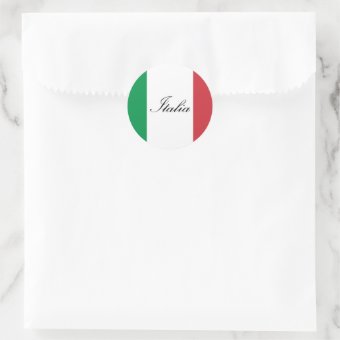Italian Flag - Flag of Italy - Italia Classic Round Sticker | Zazzle
