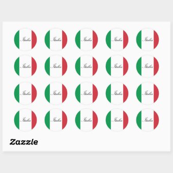 Italian Flag - Flag of Italy - Italia Classic Round Sticker | Zazzle