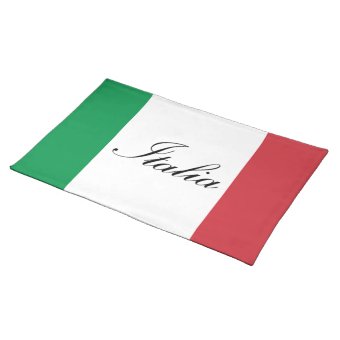 Italian Flag - Flag of Italy - Italia Cloth Placemat | Zazzle
