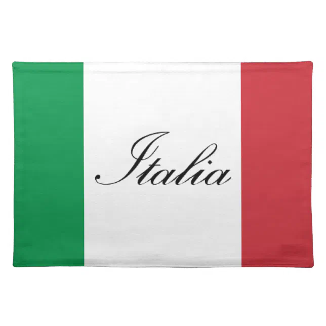 Italian Flag - Flag of Italy - Italia Cloth Placemat | Zazzle