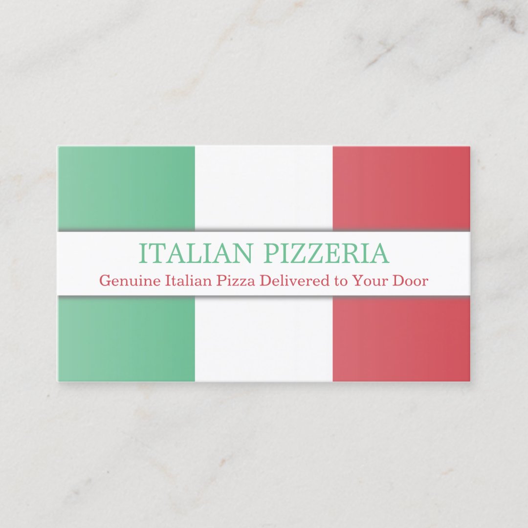 Italian Flag, Fully Customizable Business Card | Zazzle