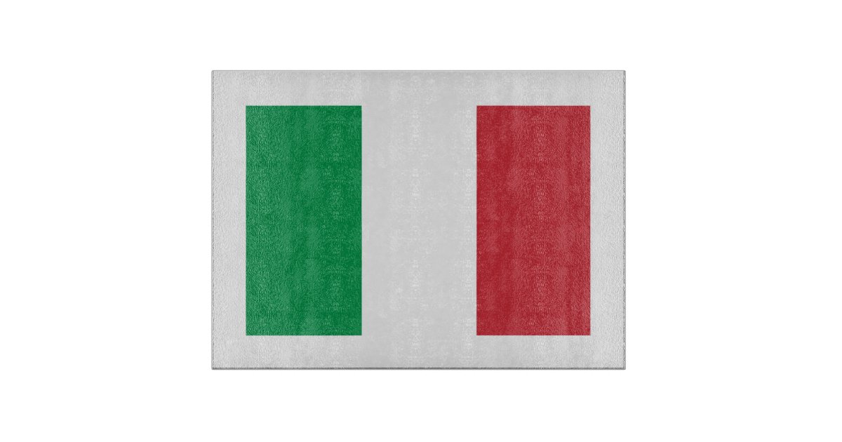 Italian flag glass cutting board | Tricolore | Zazzle