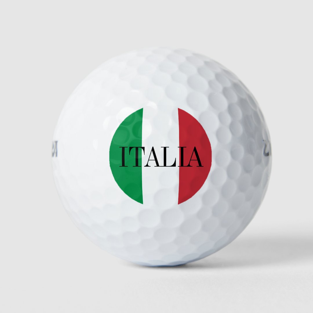 Italian flag golf ball set | Italy pride | Zazzle
