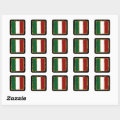 Italian Flag in Abstract Scribble Square Sticker | Zazzle