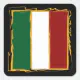 Italian Flag in Abstract Scribble Square Sticker | Zazzle