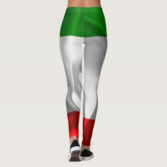 Italian Flag ITALIA Custom Fitness Leggings | Zazzle