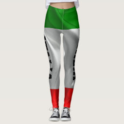 Italian Flag ITALIA Custom Fitness Leggings | Zazzle