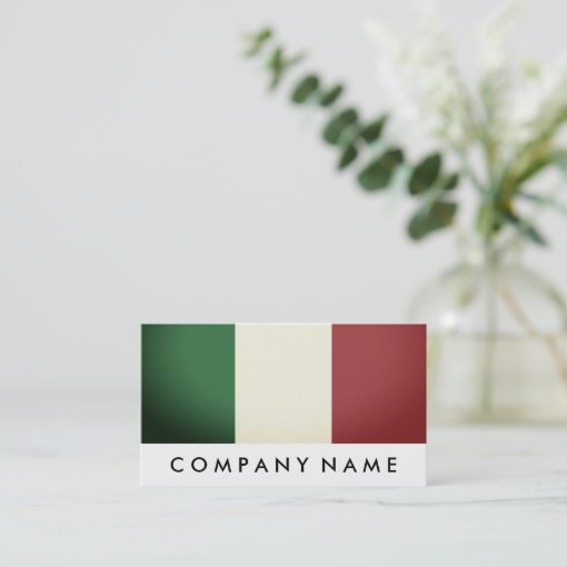 Italian Flag, Italy Business Card | Zazzle
