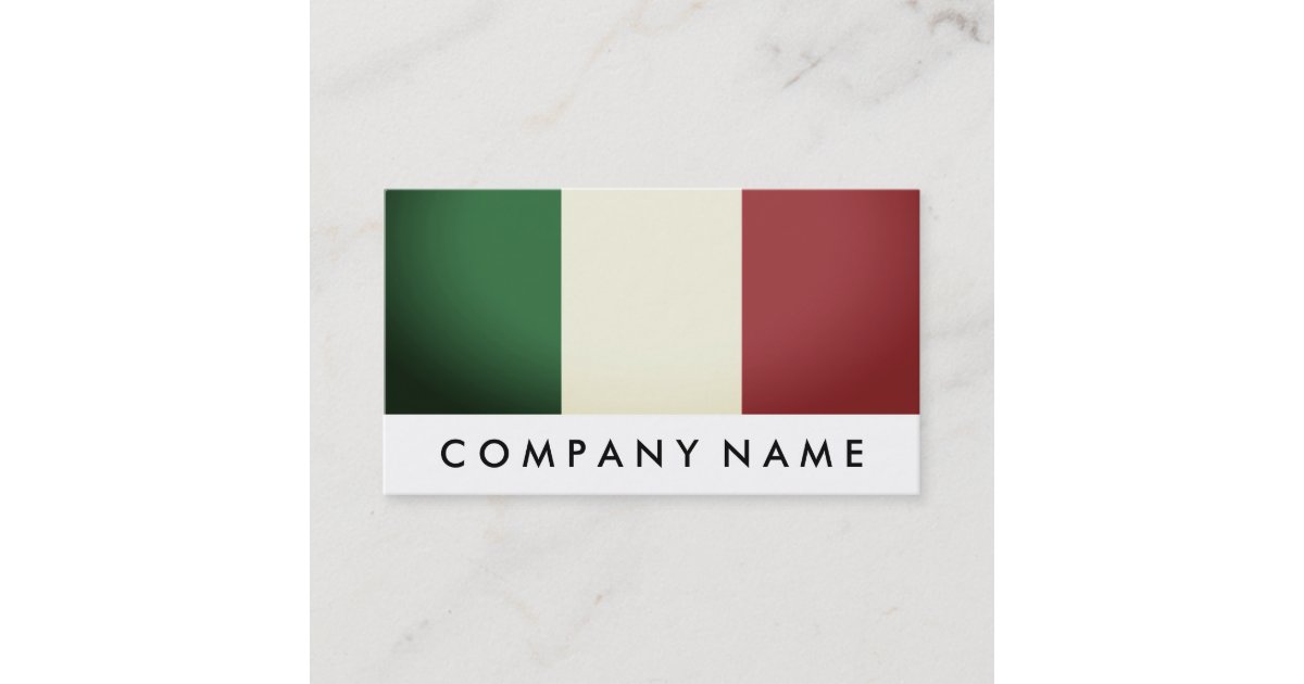 Italian Flag, Italy Business Card | Zazzle