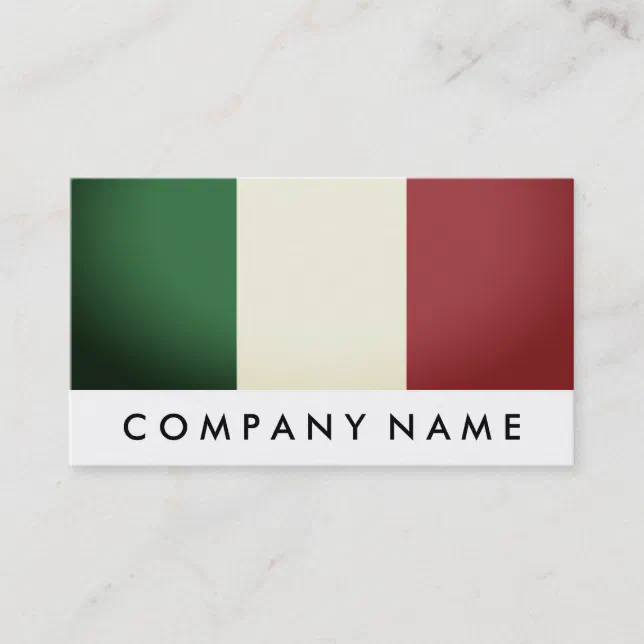 Italian Flag, Italy Business Card | Zazzle