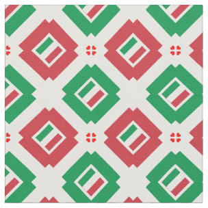 I love italy with italian flag colors fabric | Zazzle