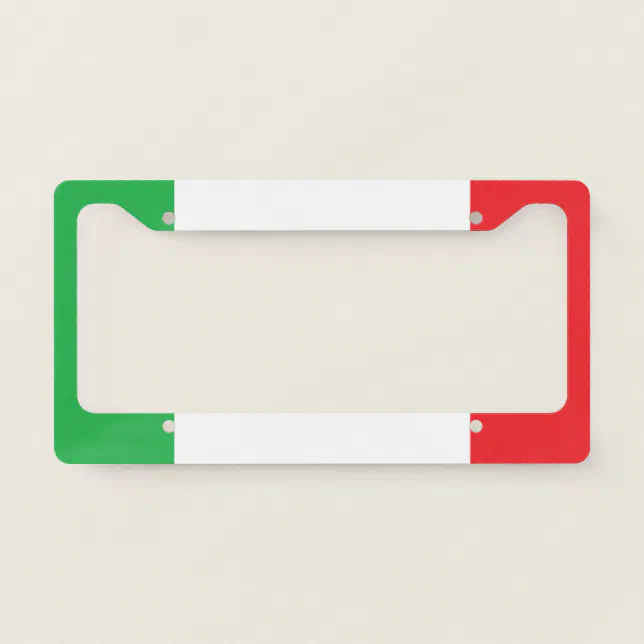 "Italian Flag" License Plate License Plate Frame | Zazzle