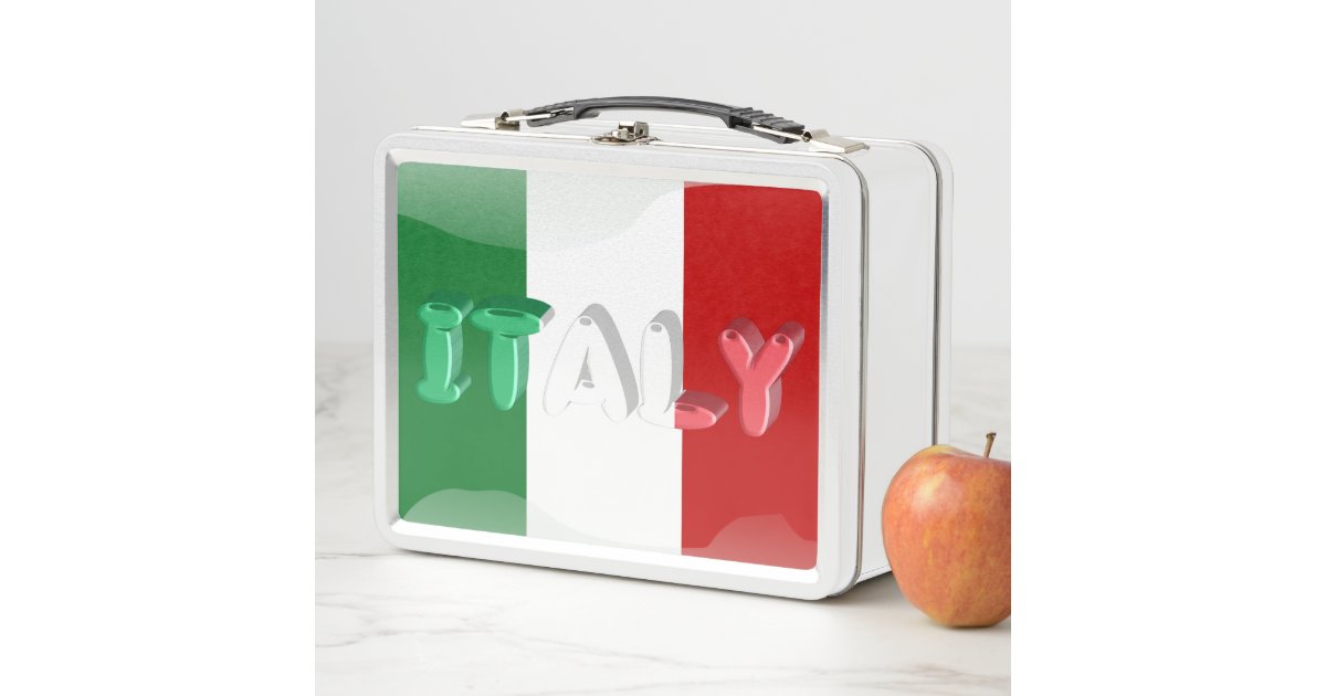 Italian flag metal lunch box | Zazzle