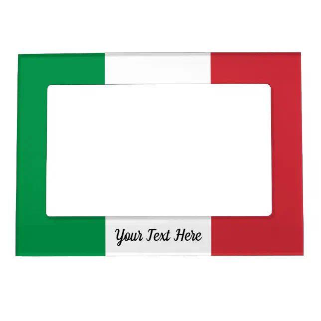 Italian flag of Italy custom magnetic photo frame | Zazzle