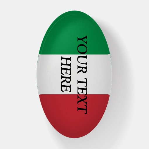 Italian flag of Italy custom paperweight gift | Zazzle