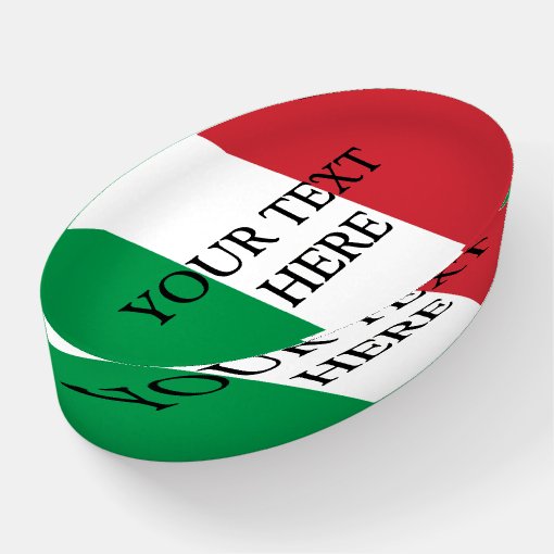 Italian flag of Italy custom paperweight gift | Zazzle