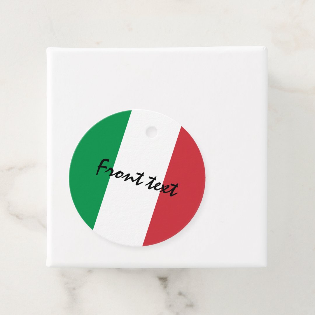 Italian flag of Italy custom party Favor Tags | Zazzle
