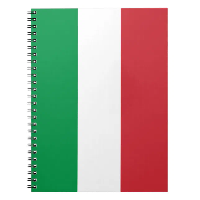 Italian flag of Italy custom spiral notebook | Zazzle