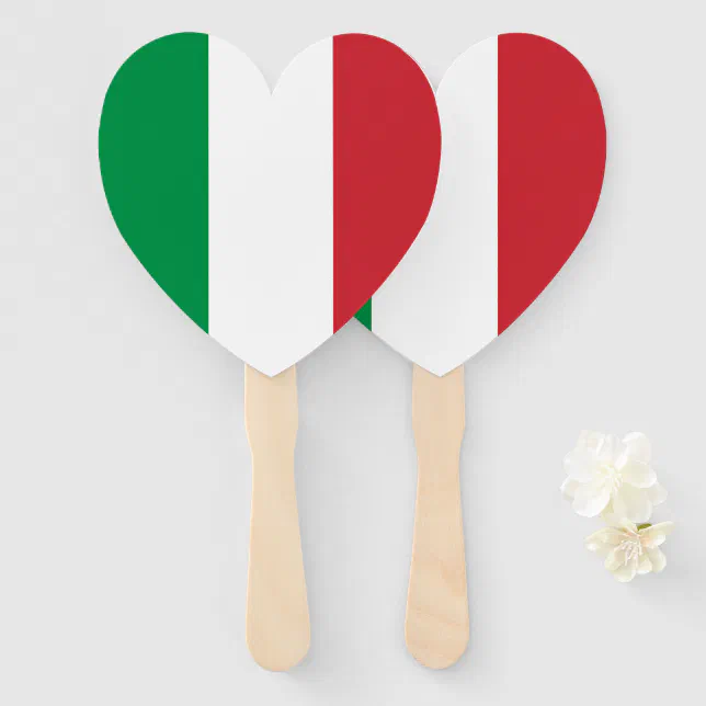 Italian flag of Italy custom wedding party Hand Fan | Zazzle