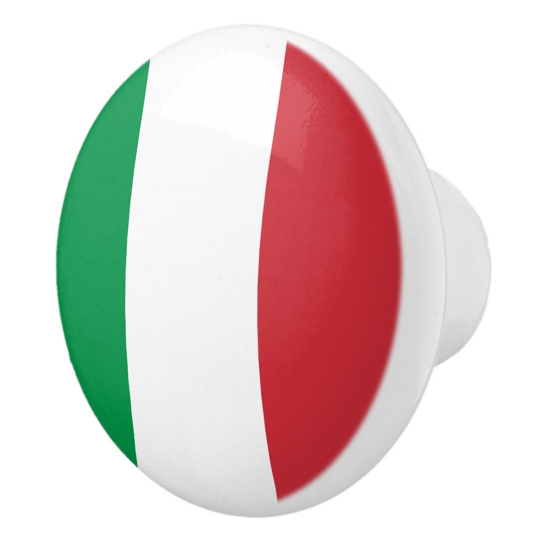 Italian flag of Italy door and drawer pull knobs | Zazzle