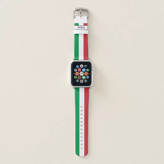 Italian flag of Italy personalized watch strap | Zazzle