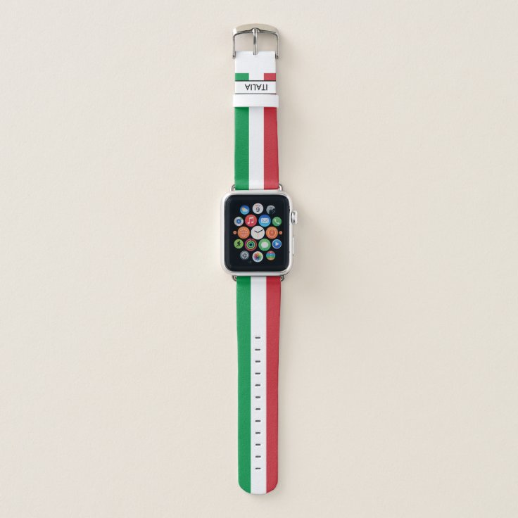 Italian flag of Italy personalized watch strap | Zazzle