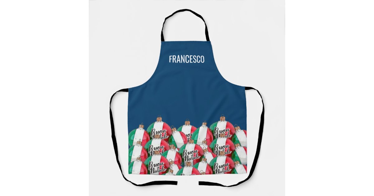 Italian Flag Ornaments Personalized Apron | Zazzle