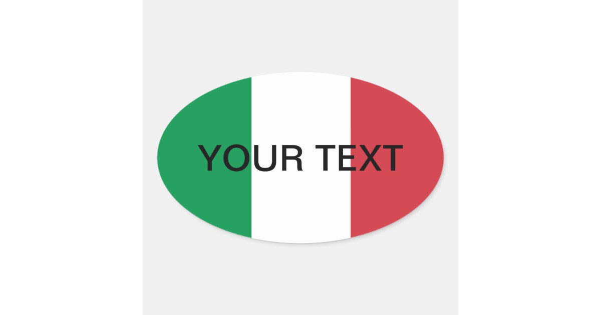 Italian flag oval sticker | Flag of Italy | Zazzle