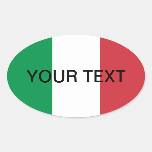 Italian flag oval sticker | Flag of Italy | Zazzle