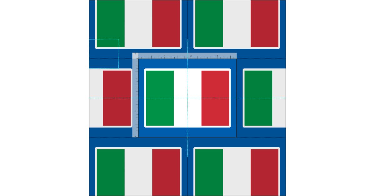 Italian flag pattern custom fabric DIY textile | Zazzle