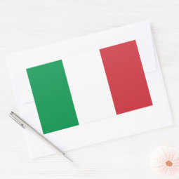 Italian Flag Rectangle Glossy Stickers | Zazzle