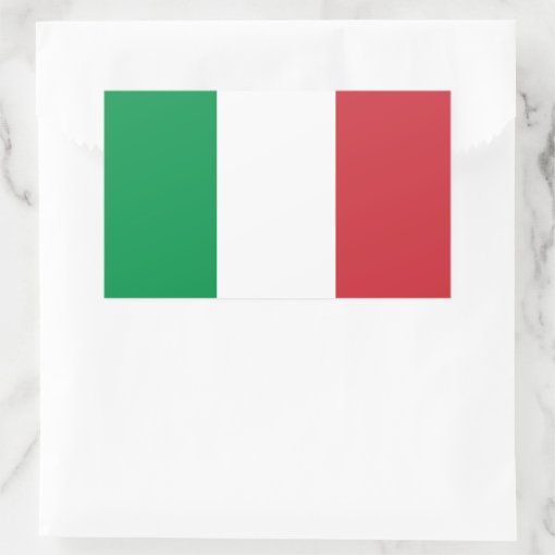 Italian Flag Rectangle Glossy Stickers | Zazzle