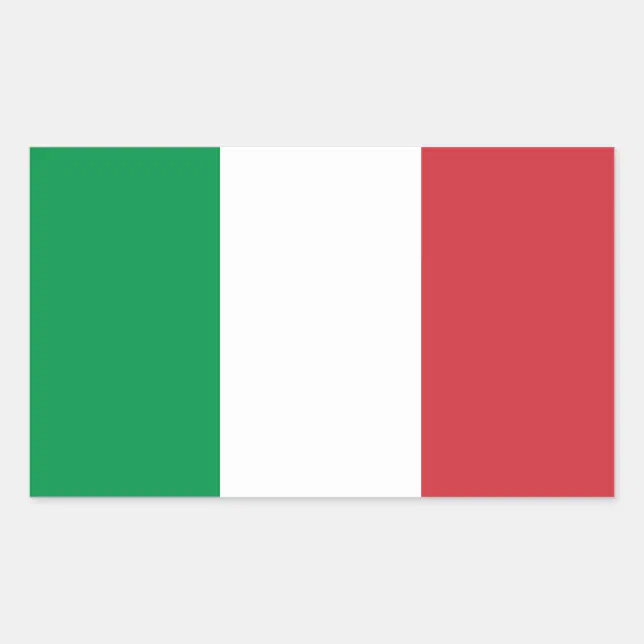 Italian Flag Rectangle Glossy Stickers | Zazzle