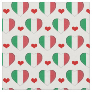 Map of Italy and Italian Flag Fabric | Zazzle