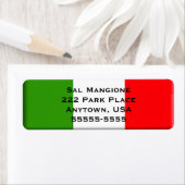 Italian Flag Return Address Label Template | Zazzle