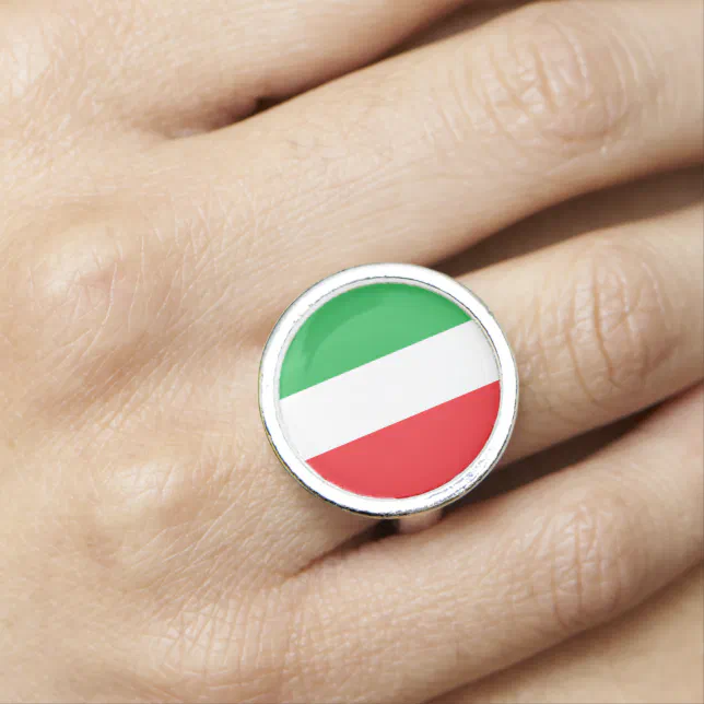 "Italian Flag" Ring | Zazzle