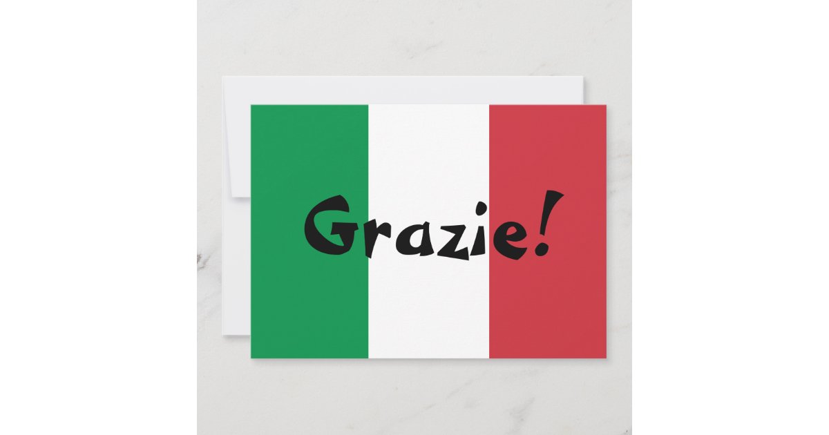 Italian Flag Thank You | Zazzle