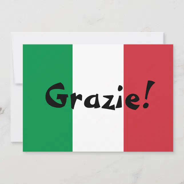 Italian Flag Thank You | Zazzle