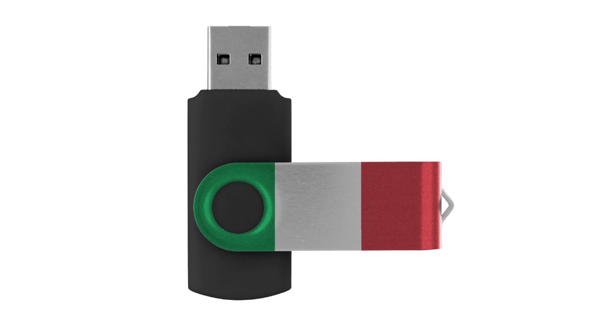 Italian flag USB flash drive | Zazzle