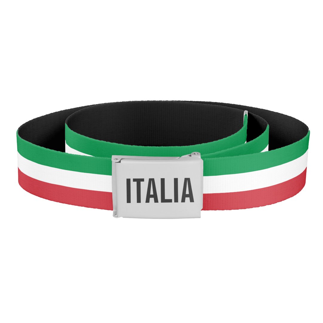 Italian flag with custom monogram - Italy pride Belt | Zazzle