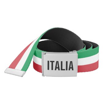 Italian flag with custom monogram - Italy pride Belt | Zazzle