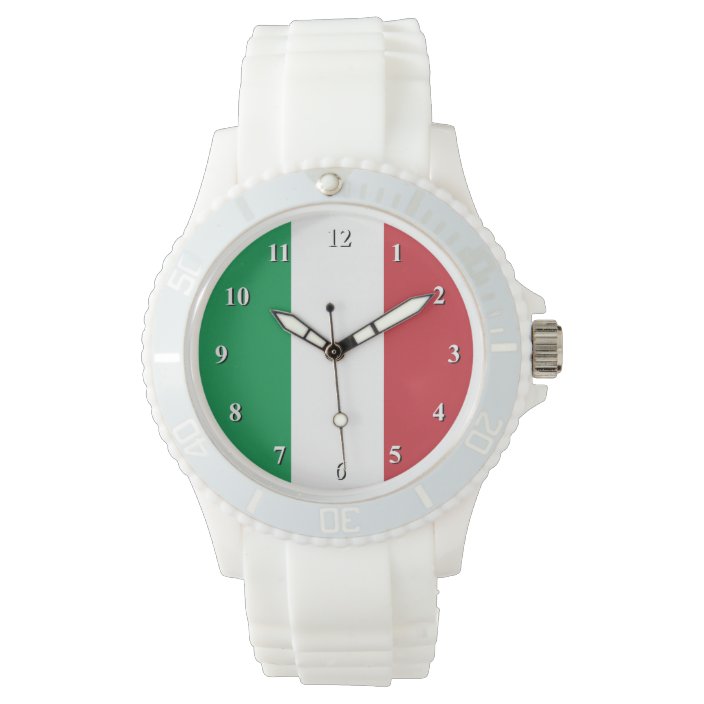 Italian flag wrist watches for men and women. | Zazzle.com