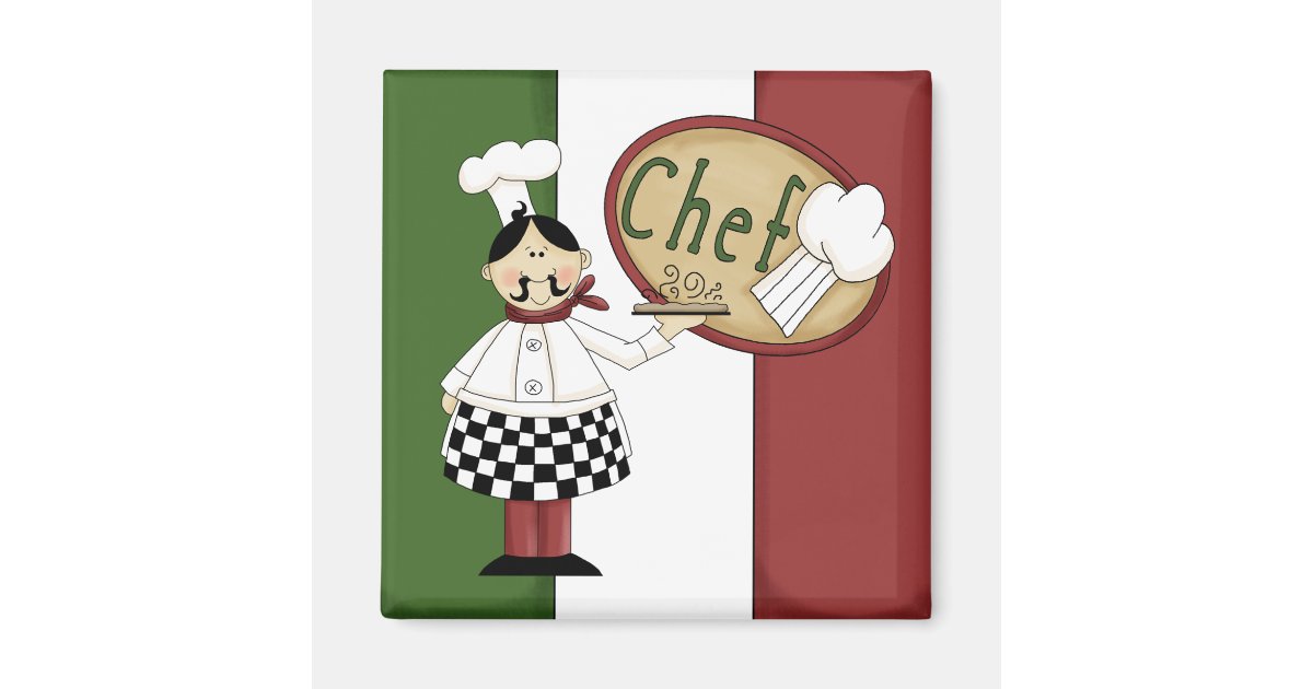 Italian Food Chef Magnet | Zazzle