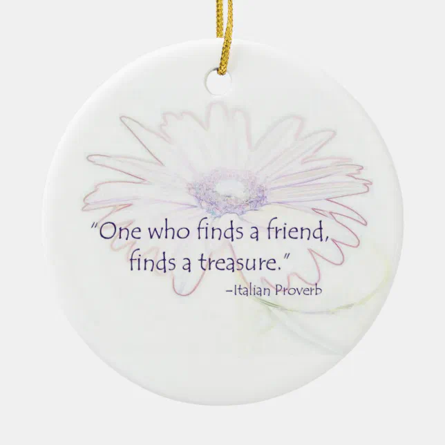 Italian Friendship Proverb Ornament | Zazzle