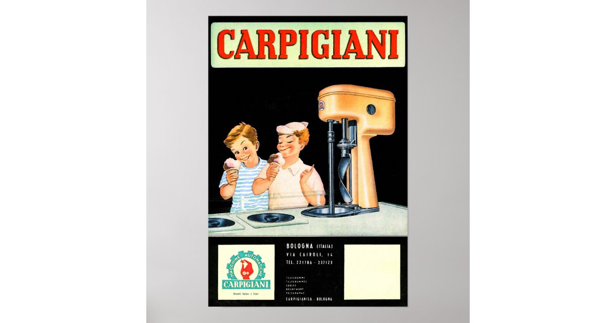 Italian Gelato Ad Poster | Zazzle